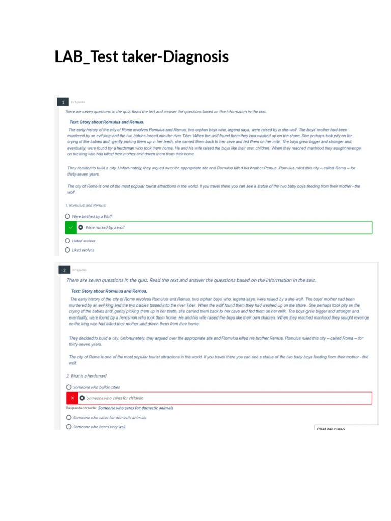 An Analysis of Diagnostic Testing Results for Patient LAB_Test Taker ...