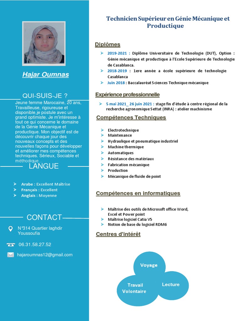 CV HAJAR Pro | PDF | Informatique