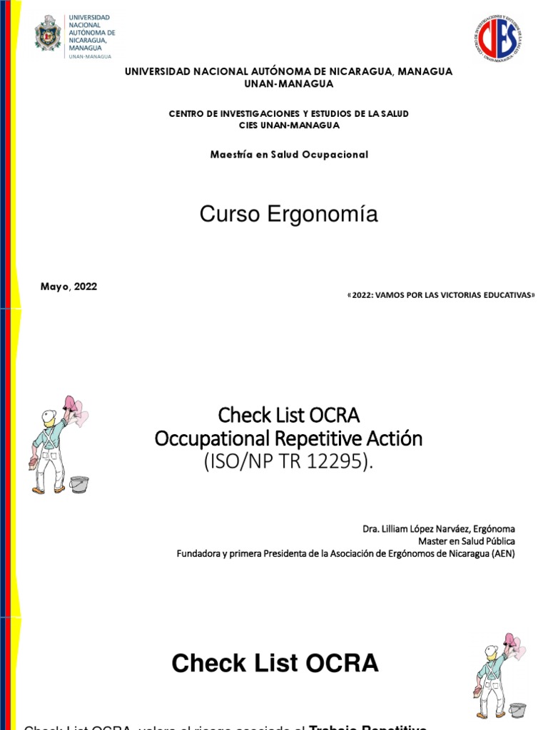 Check List OCRA | PDF | Mano | Fuerza