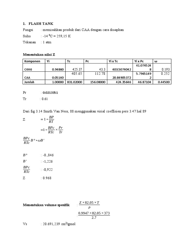 Desain dan Spesifikasi Flash Tank | PDF