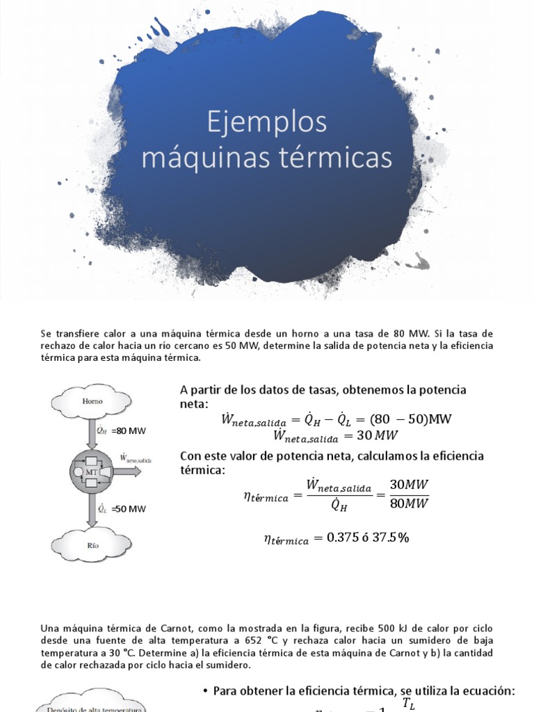 Ejemplos Máquinas Térmicas - 010255 | PDF | Temperatura | Calor