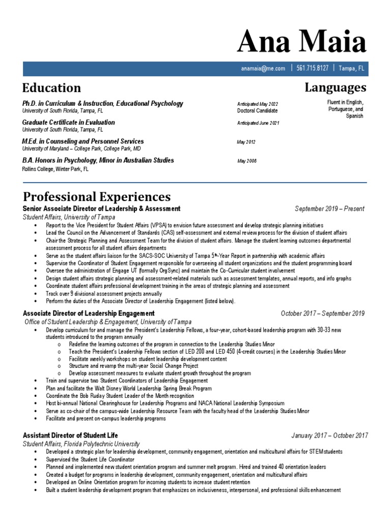 Maia Ana Resume 2022 CV | PDF | Career & Growth | Wellness