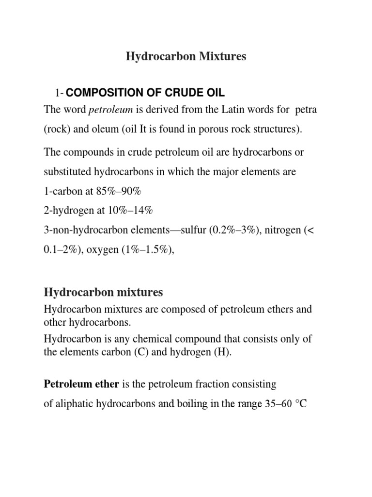 10 Hydrocarbon Mixtures | PDF