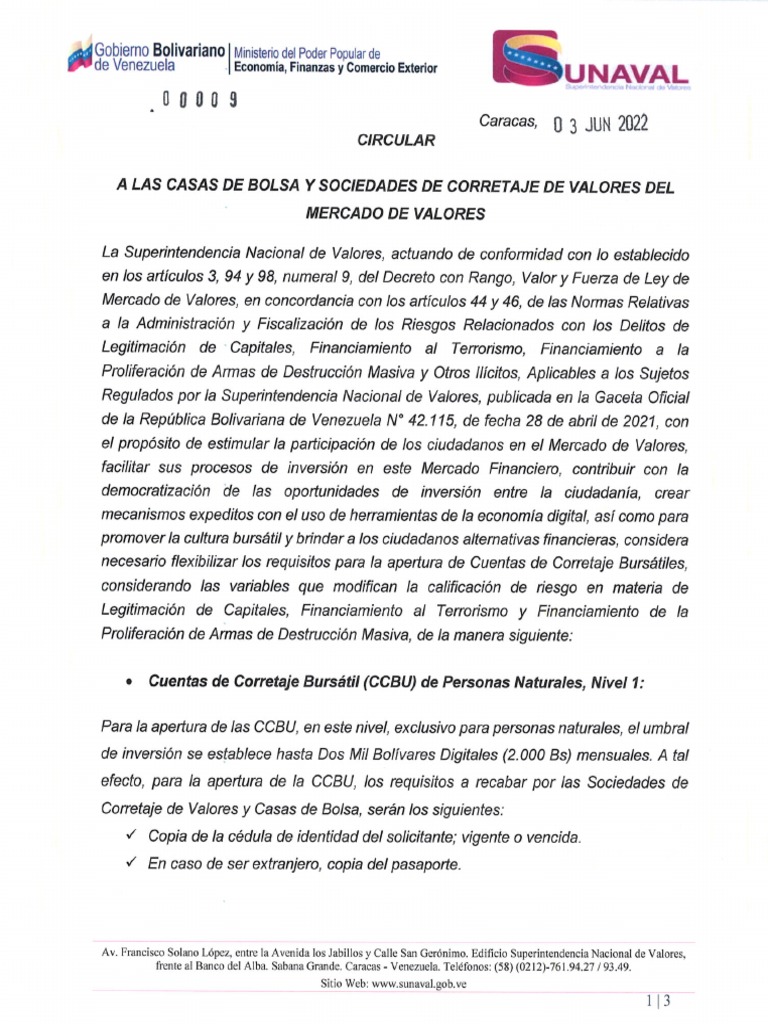 Circular #00009 Sunaval | PDF