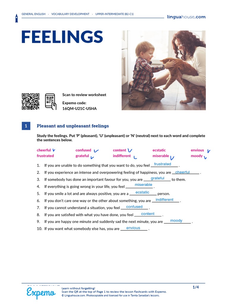 Feelings: Pleasant and Unpleasant Feelings | PDF | Emotions | Psychology