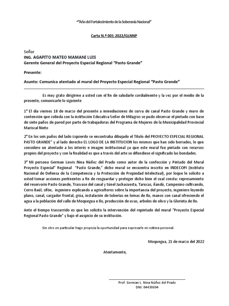1 CARTA Levantamiento de Observaciones Del Primer Entregable | PDF