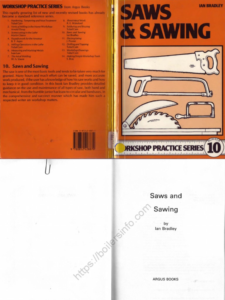 WORK-Workshop Practice Series 10 - Saws and Sawing | PDF | Equipment ...