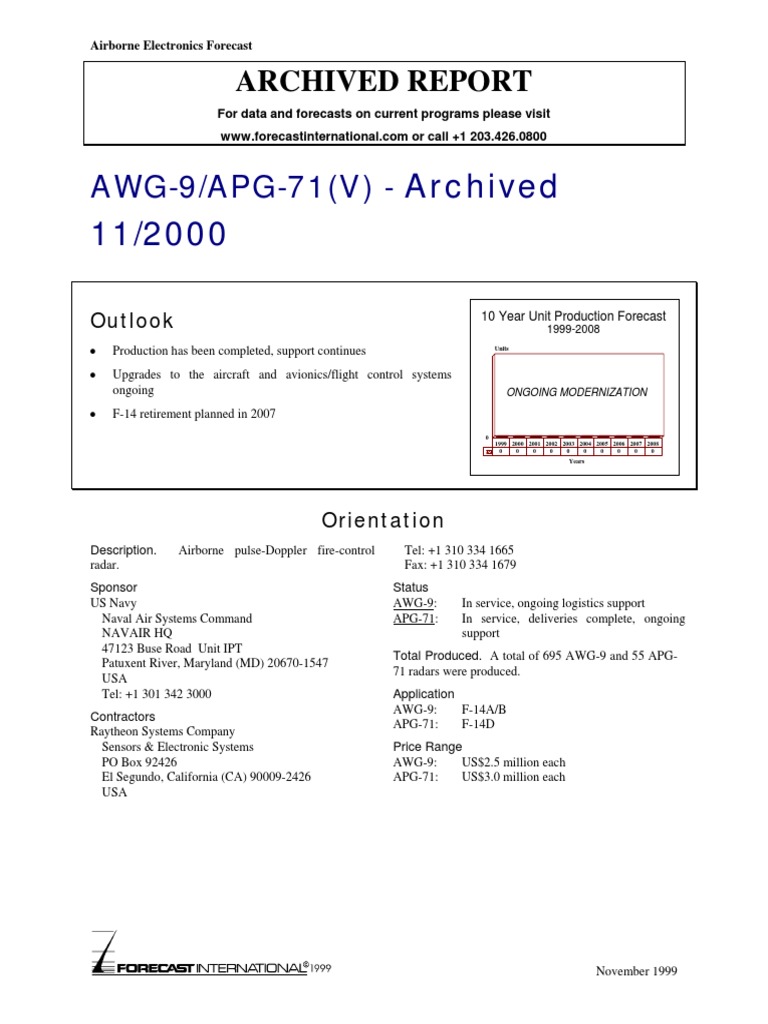 Awg-9 Apg-71 Ba0595 | PDF | Aviation | Radar