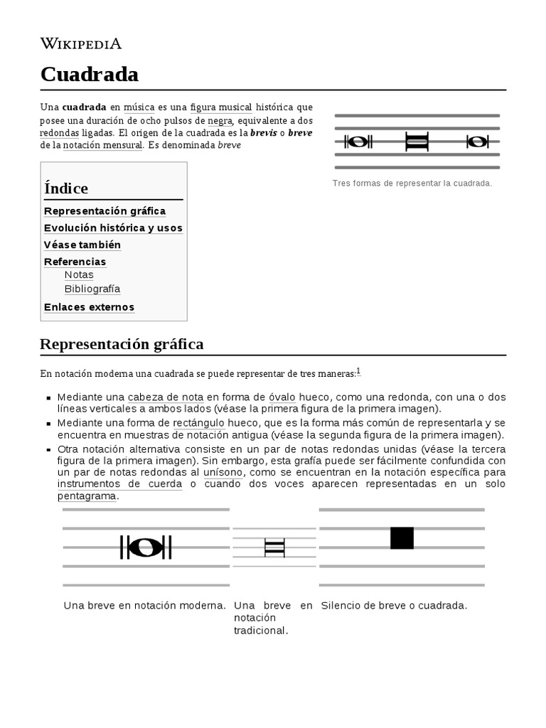 Cuadrada | PDF | Notación musical | Composiciones Musicales
