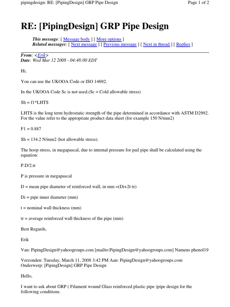 GRE FRP Analysis 1 | Download Free PDF | Fiberglass | Fibre Reinforced ...