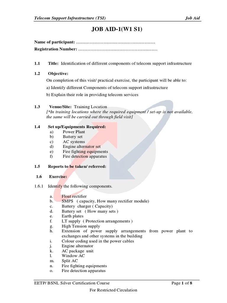 TSI Job Aid 1 | PDF | Power Supply | Electrical Engineering
