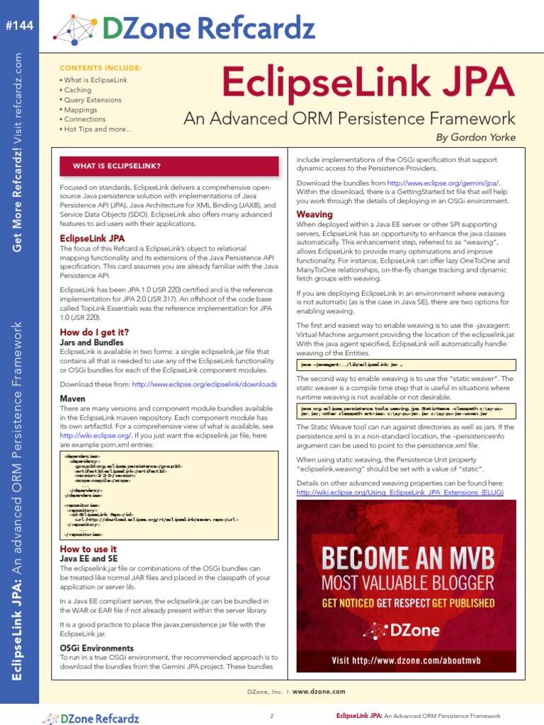 Eclipse Link Jpa-3 - 1 | PDF | Application Programming Interface | Databases