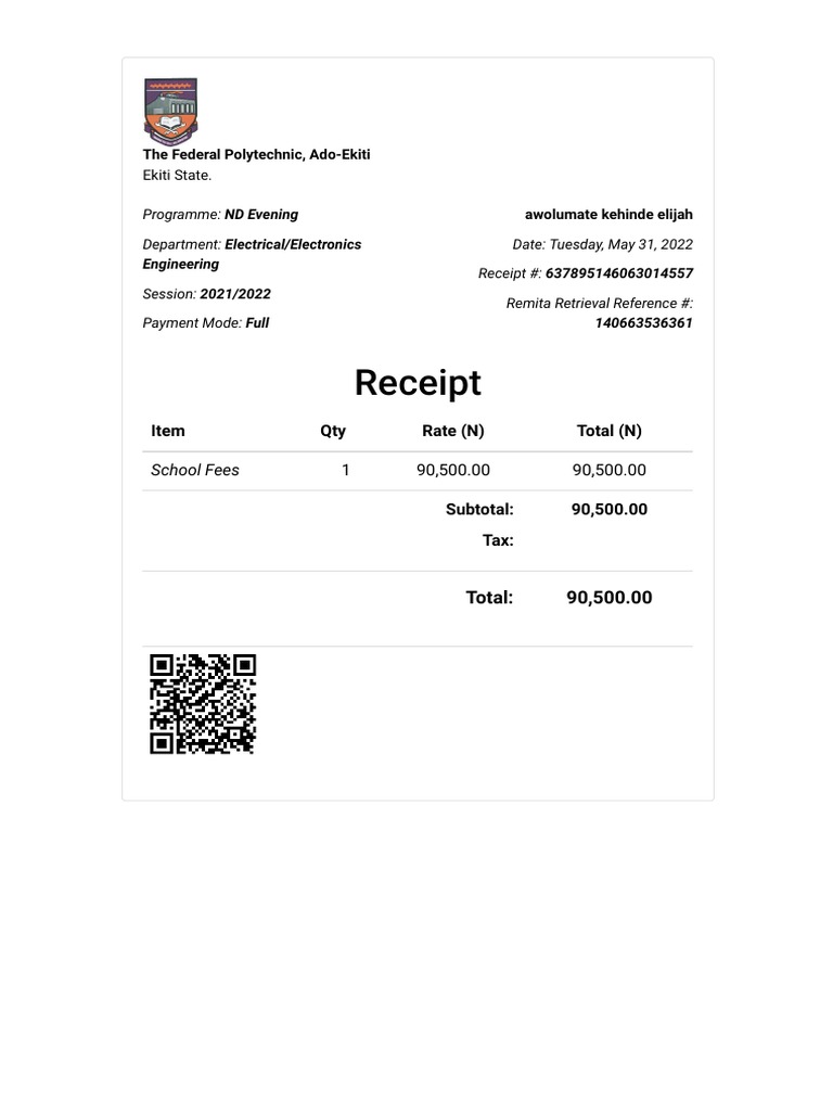 Https Students - Fedpolyado.edu - NG Applicant Admission Receipt Ivn ...