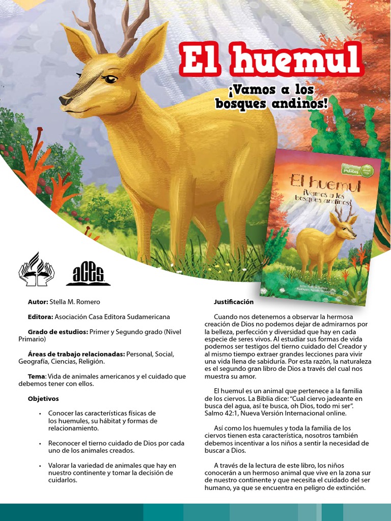Huemul: Cuidado y Dibujo para Niños | PDF | Dios