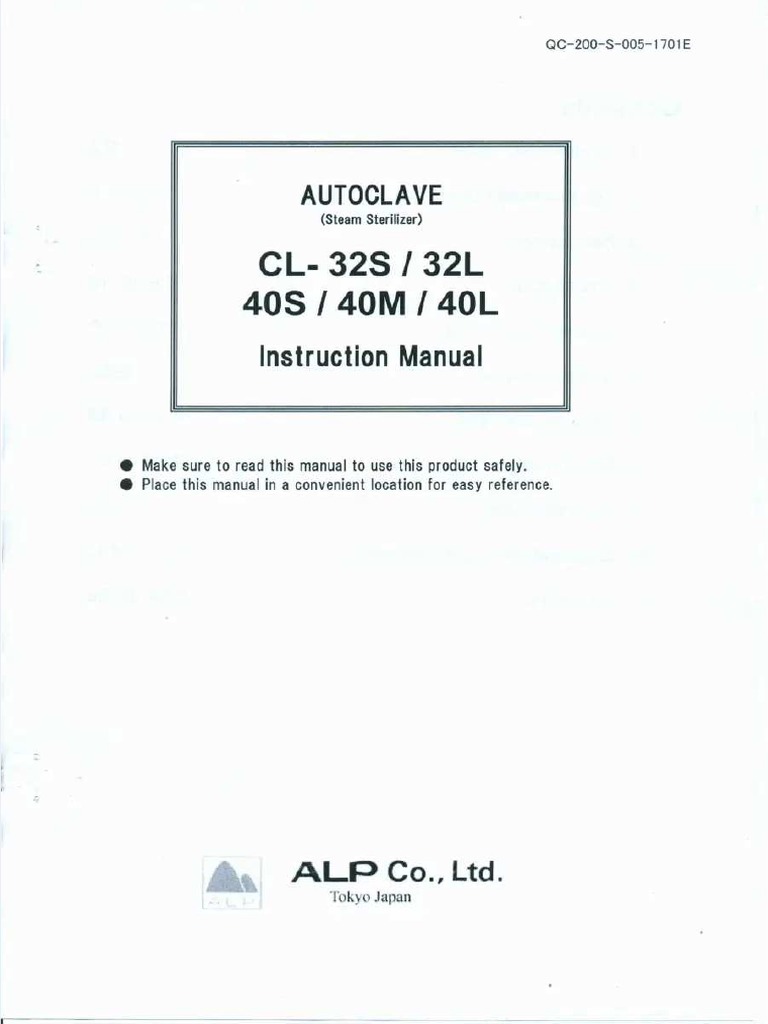 Autoclave Manual | PDF