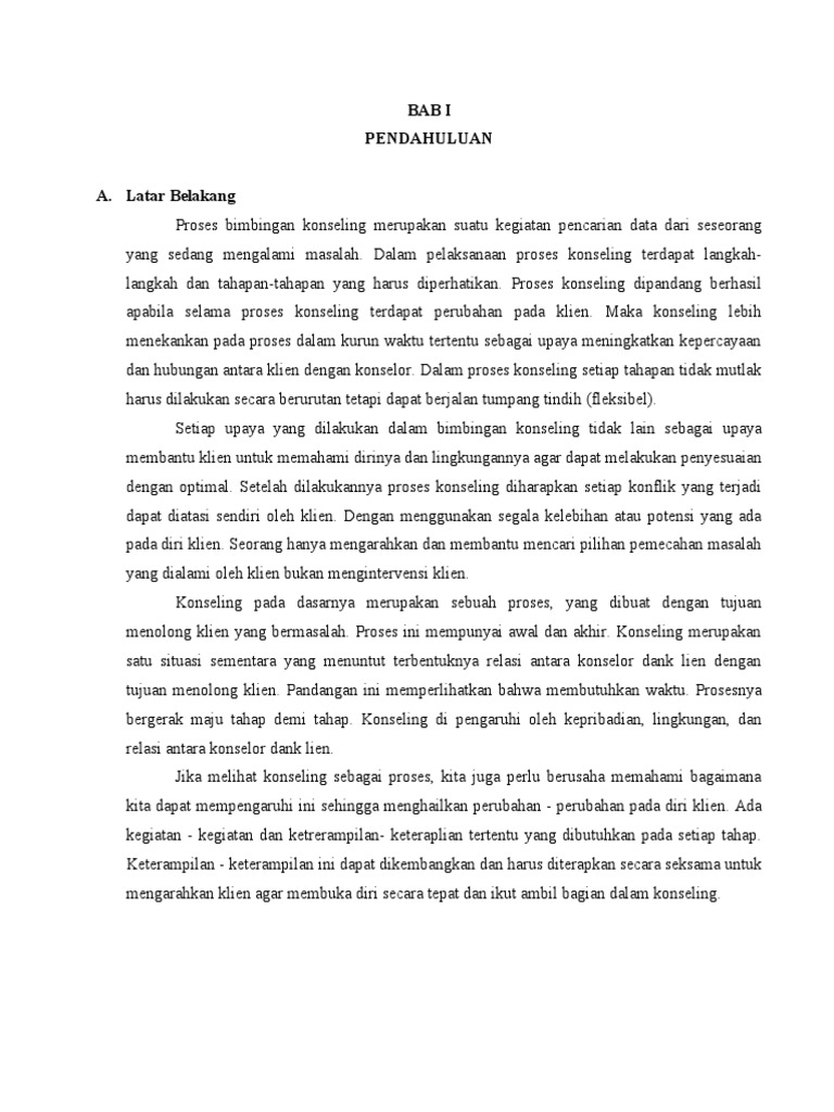 Konseling Tahap Akhir HLD | PDF