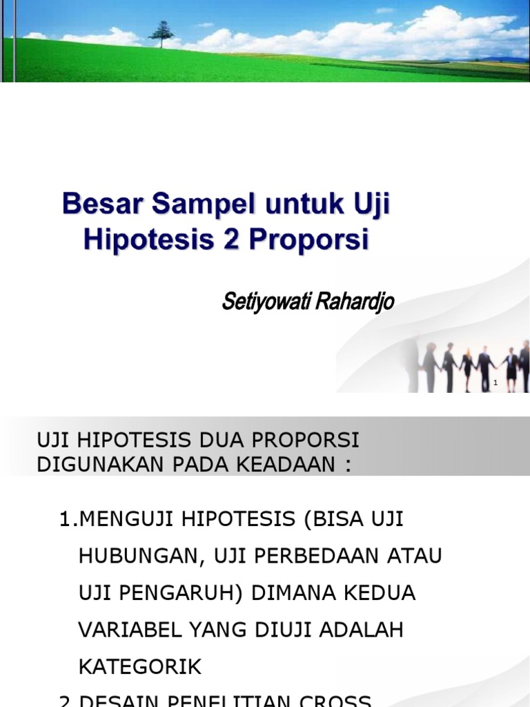 bESAR SAMPEL UJI HIPOTESIS 2 PROPORSI | PDF