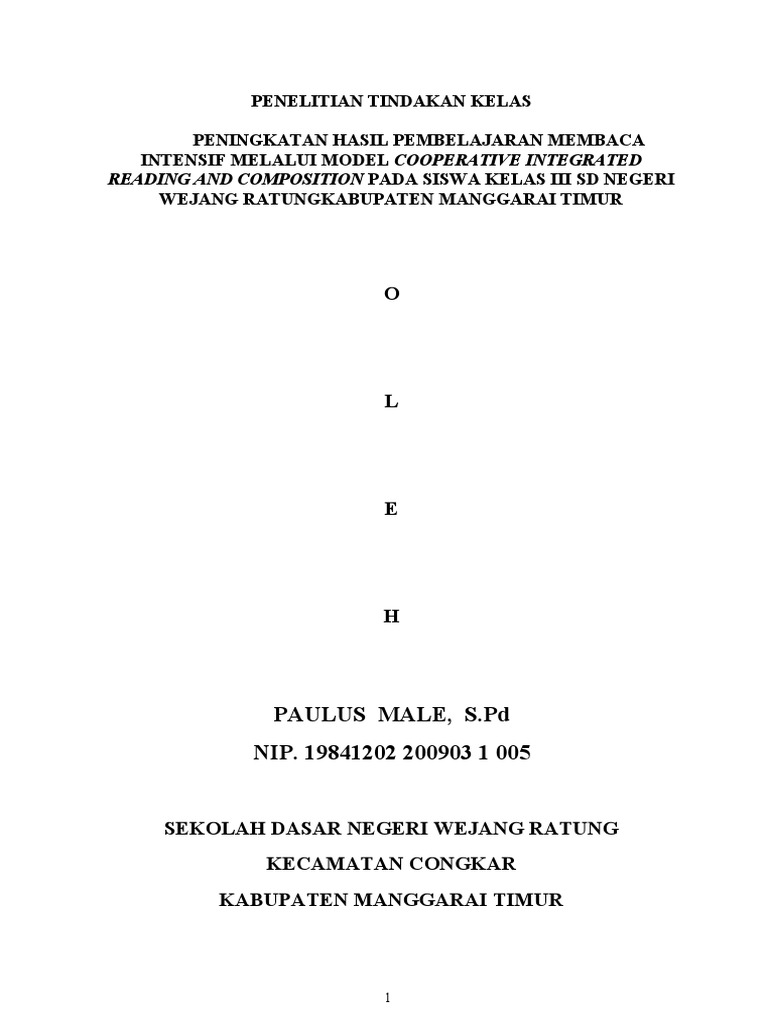 PTK Paulus Male Final | PDF | Karier & Perkembangan