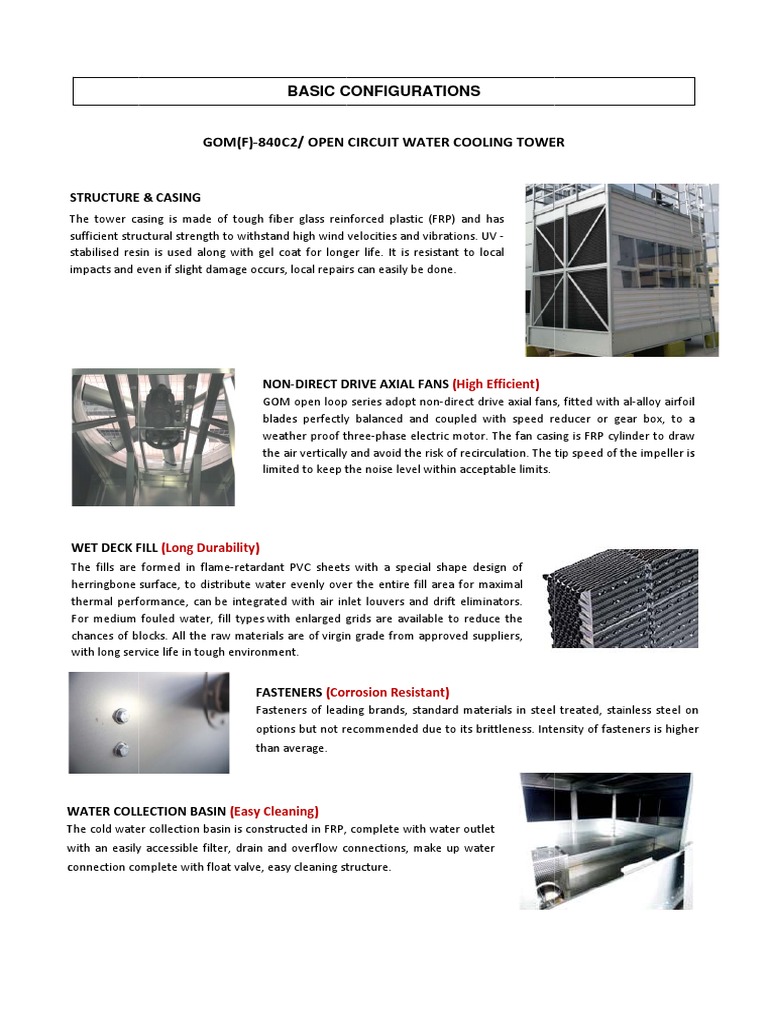 Technical Specification COOLING TOWER | PDF | Water | Galvanization