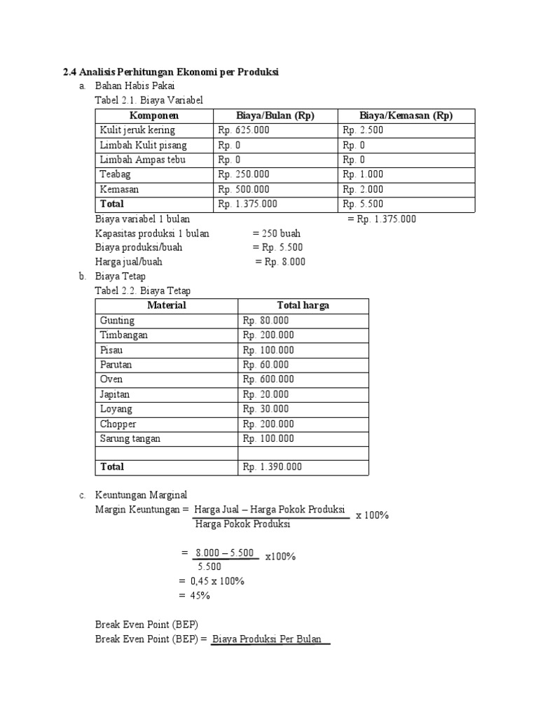 Analisis Keuangan PKM | PDF