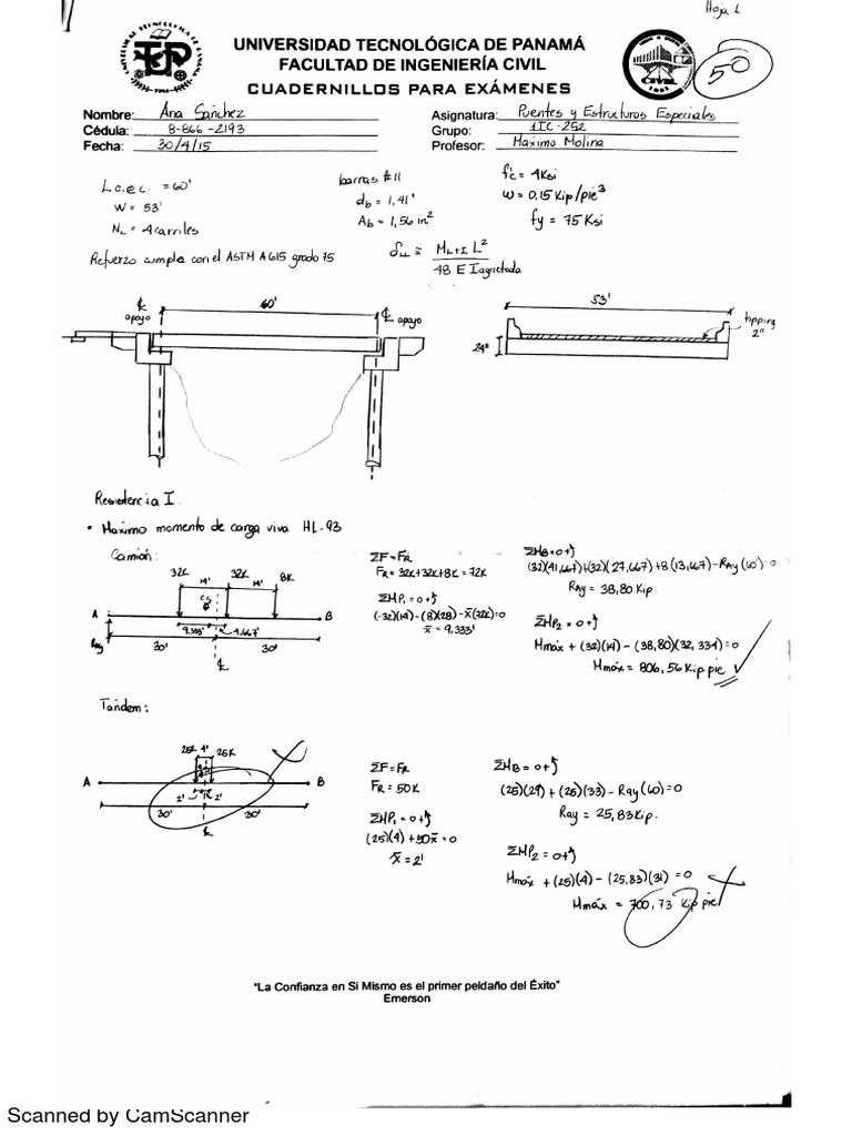 Parciales y Ejercicios de Puentes | PDF