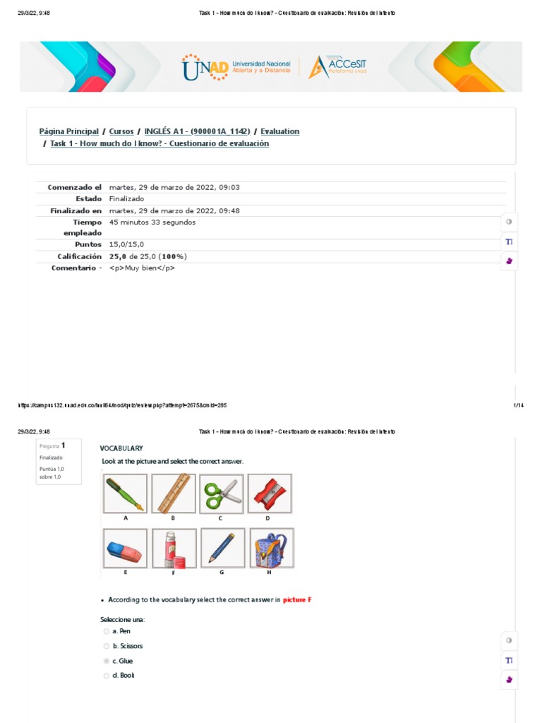 Task 1 - How much do I know_ - Cuestionario de evaluación_ Revisión del ...