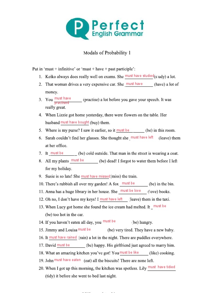 Modals of Probability - 1 | PDF
