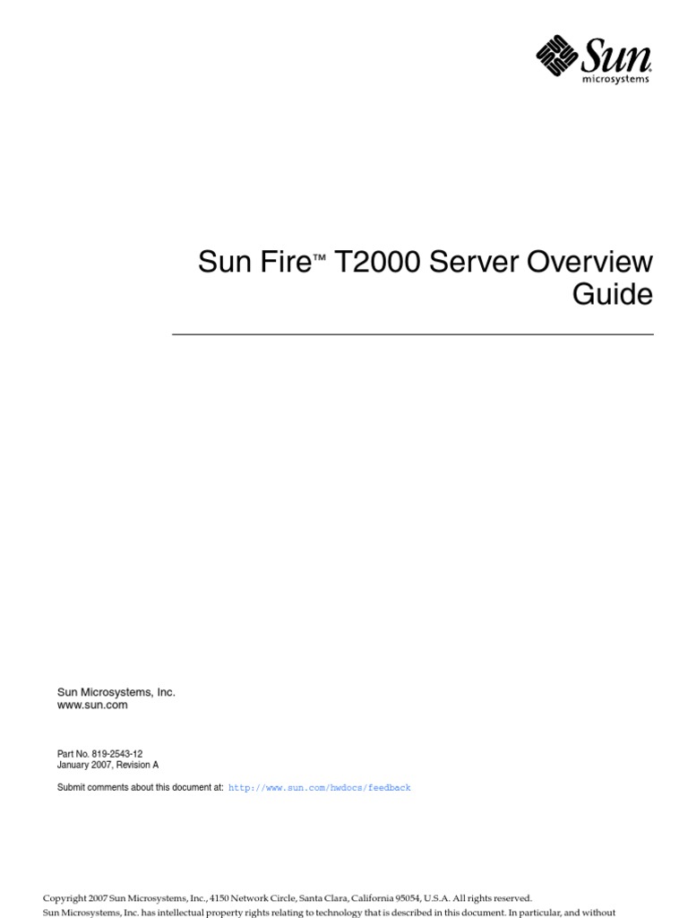 Sun Fire T2000 Server Overview Guide | PDF | Digital Electronics ...