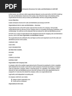 SD Organizational Structure Overview | PDF | Sales | Logistics