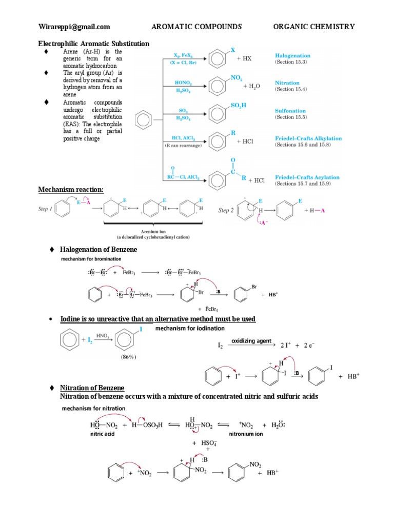 Electrophilic Aromatic Substitution Guide | PDF | Organic Compounds ...