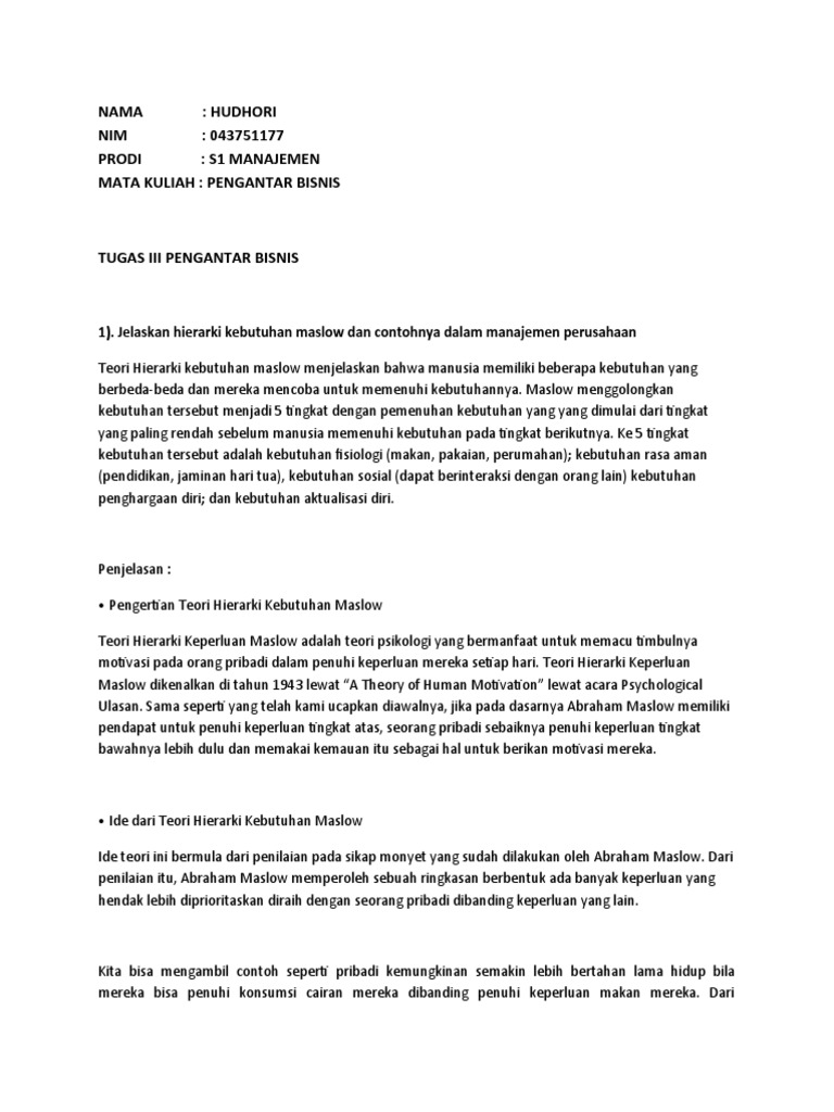 Tuga Pengantar Bisnis | PDF | Karier & Perkembangan