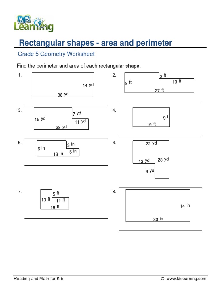 PU Maths Geometry K5learning Worksheet | PDF