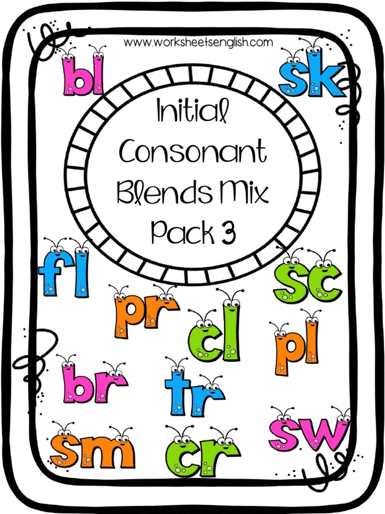 Initial Consonant Blends Mix Pack 3 | PDF | Linguistics | Language Families