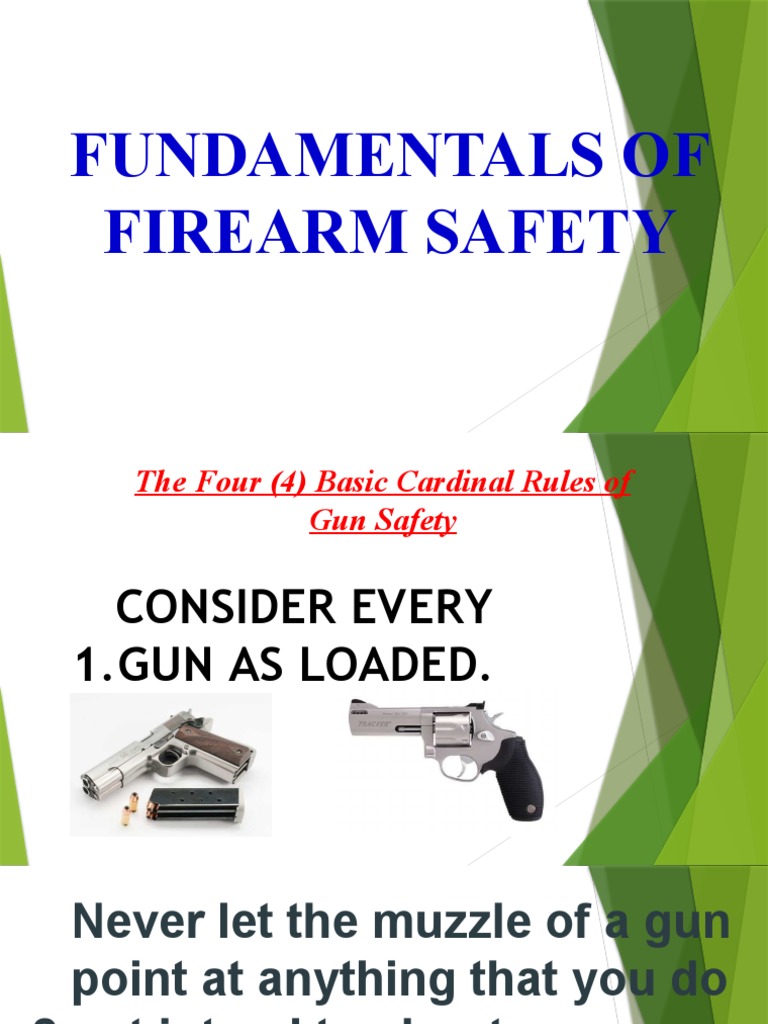 Fundamentals of Firearm Safety | PDF | Firearms | Trigger (Firearms)