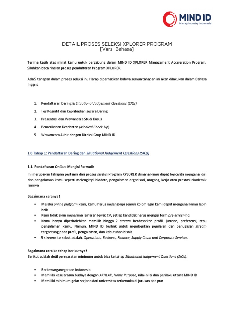 XPLORER Cohort 2 Detailed Recruitment Process Bahasa VF 24052022 | PDF ...
