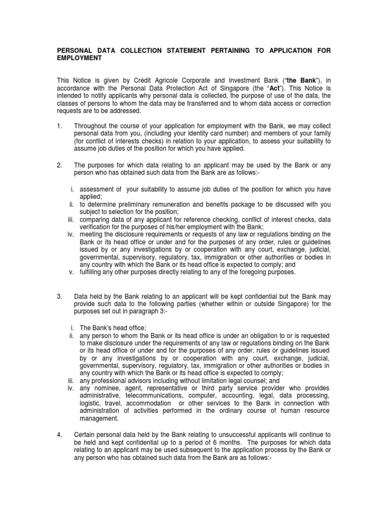 PDPA Form | PDF | Banks | Conflict Of Interest