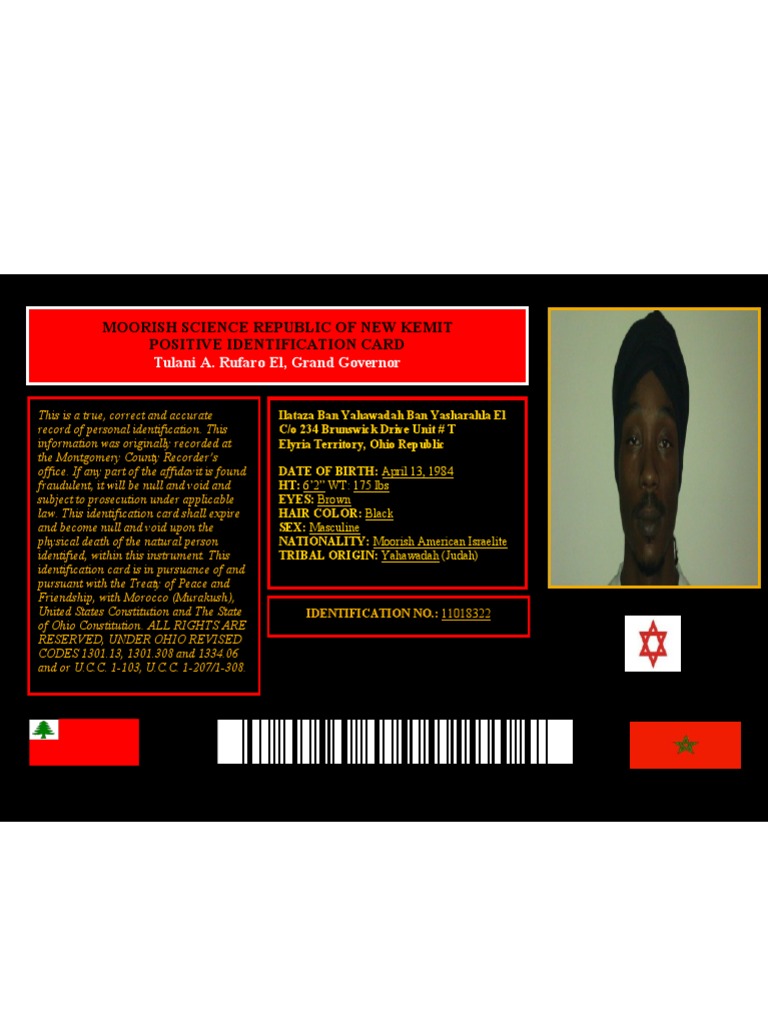 Nationality Card 3.5 by 2.25 | PDF | Legal Documents | Social Institutions