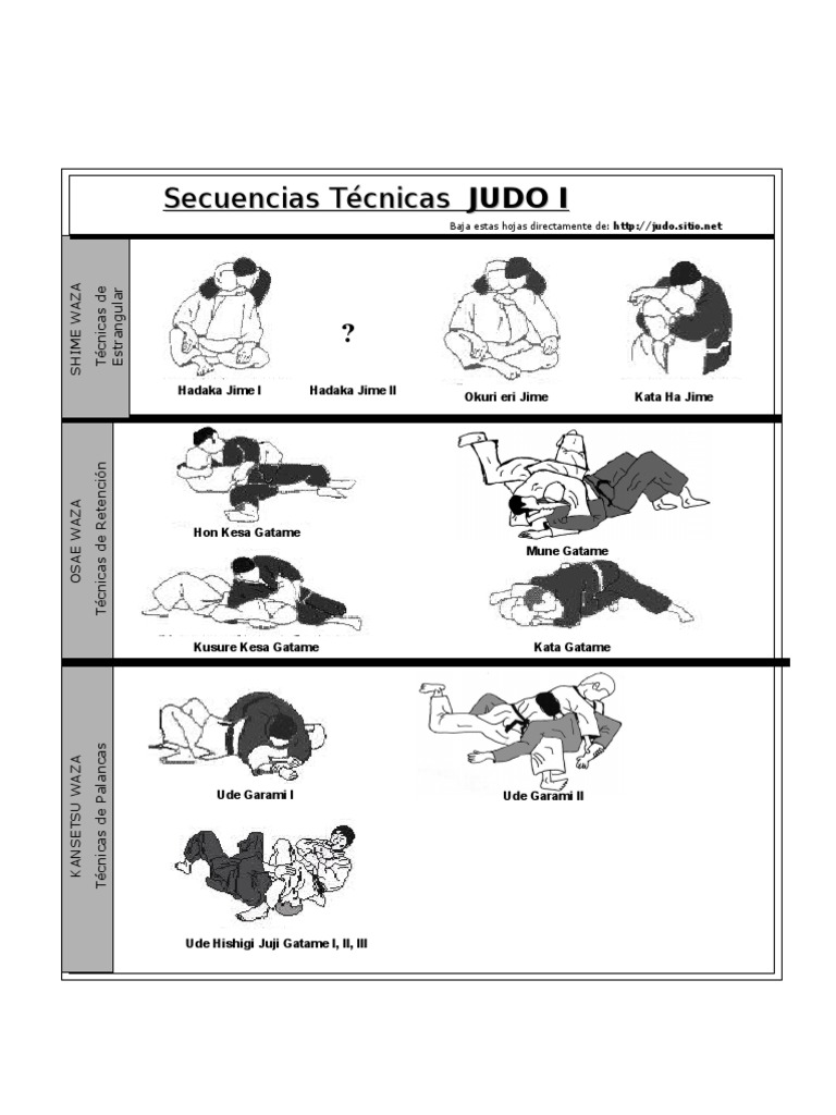 Técnicas de Judo: Newaza y Estrangulaciones | PDF