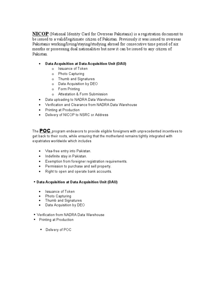 Overview of NADRA's Services: National Identity Cards, Verification ...