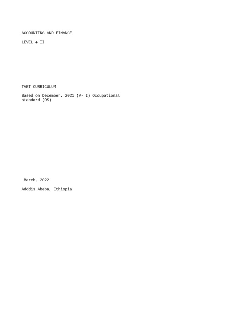 ACCOUNTING AND FINANCE LEVEL II CURRICULUM | PDF | Test (Assessment ...