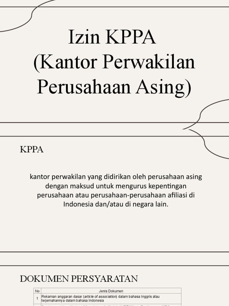 Izin KPPA | PDF