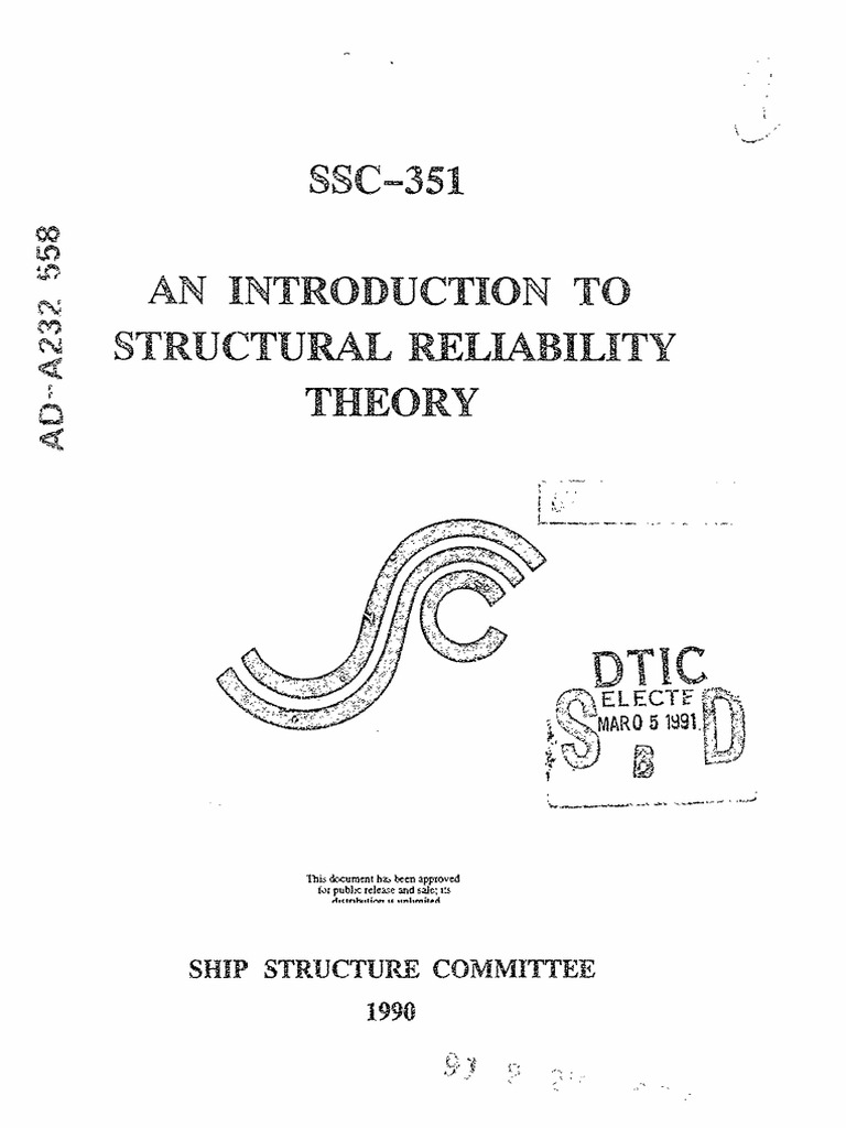 An Introduction To Structural Reliabilty Theory 1990 Pdf Reliability Engineering