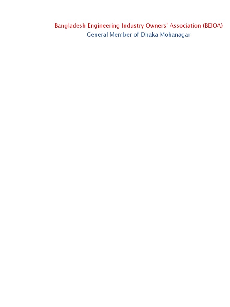 BEIOA General Member List | PDF | Bangladesh | Dhaka