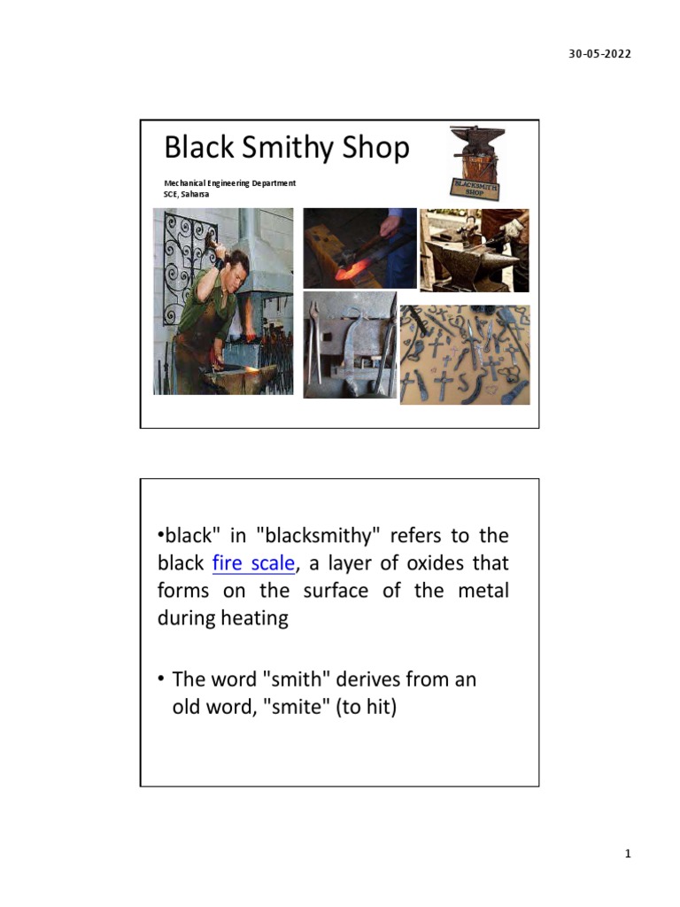 Black Smithy Shop | PDF | Forging | Alloy