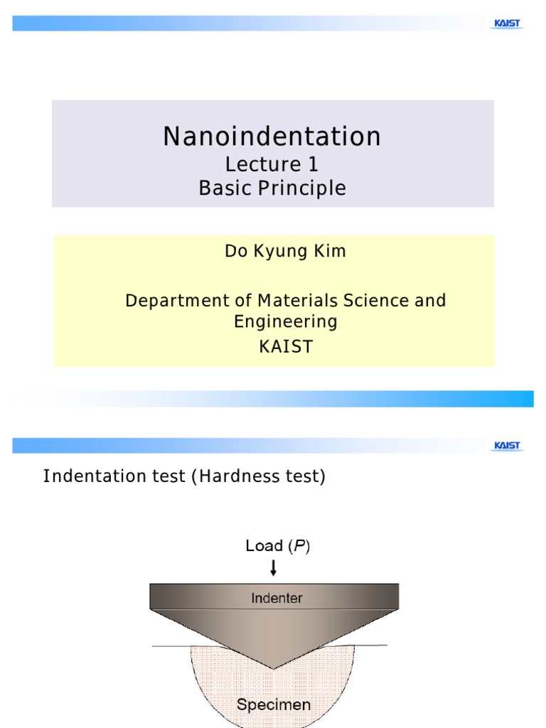 Nano Indentation Lecture1 | Hardness | Deformation (Engineering)