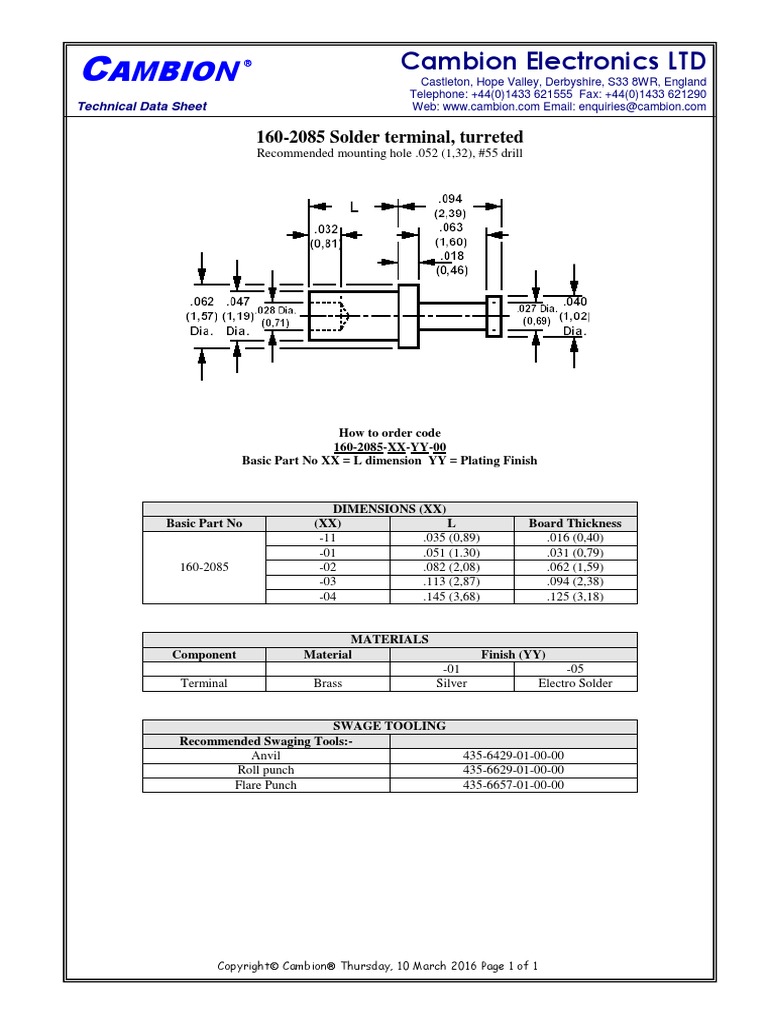 Solder Terminals | PDF