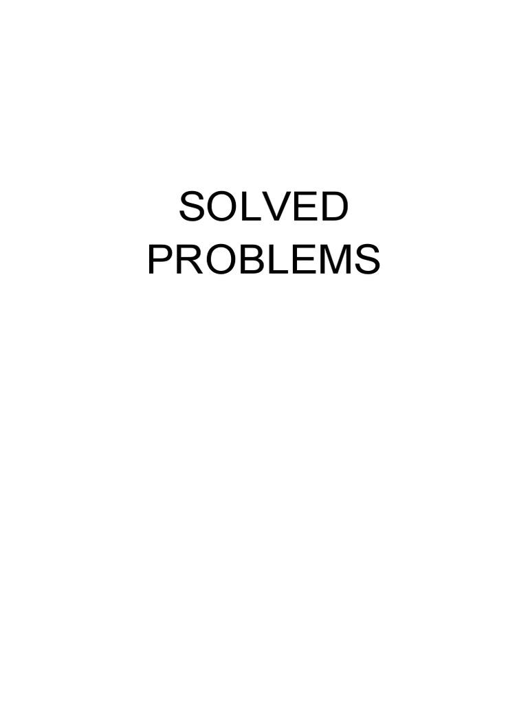 Solved Problem | PDF | Bending | Stress (Mechanics)