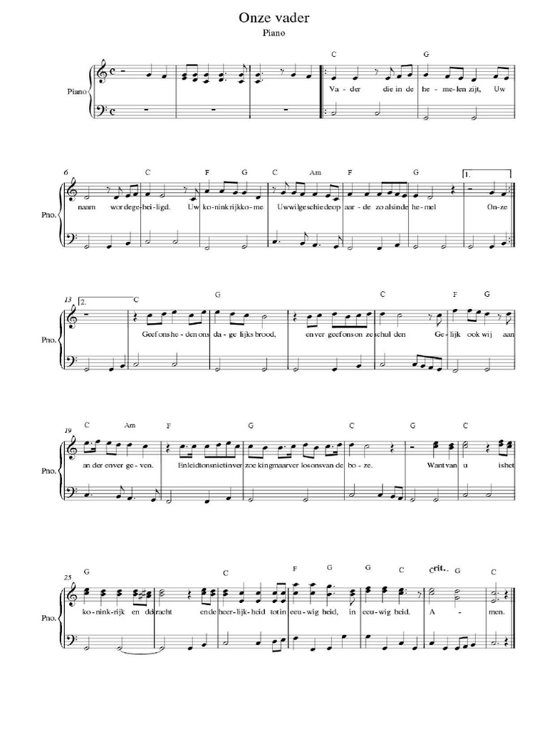 Onze Vader - Elly&Rikkert | PDF