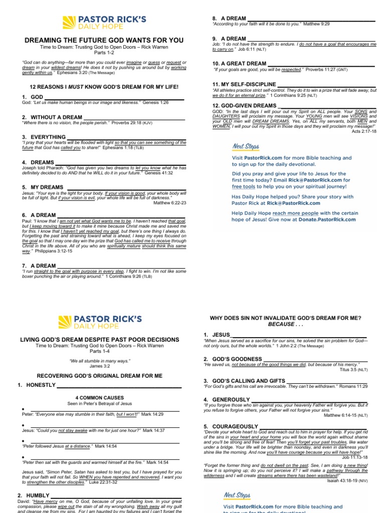 Time To Dream Outlines | PDF | Jacob | Jesus