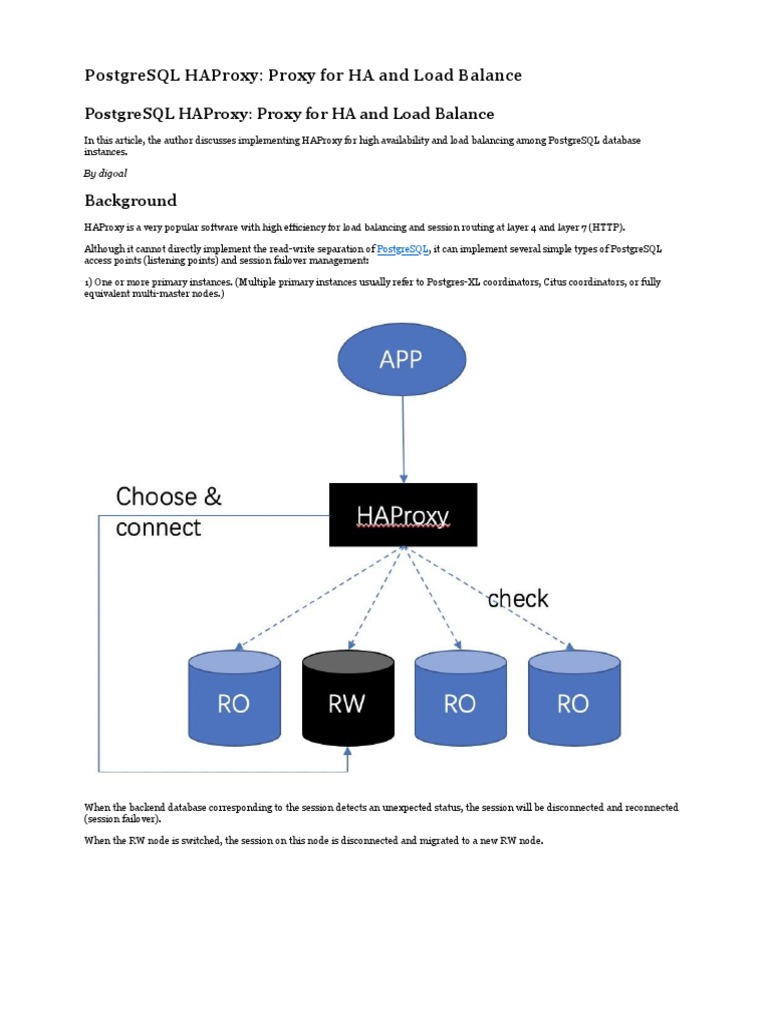 PostgreSQL HAProxy Proxy For HA and Load Balance - Alibaba Cloud Community | PDF | Postgre Sql ...